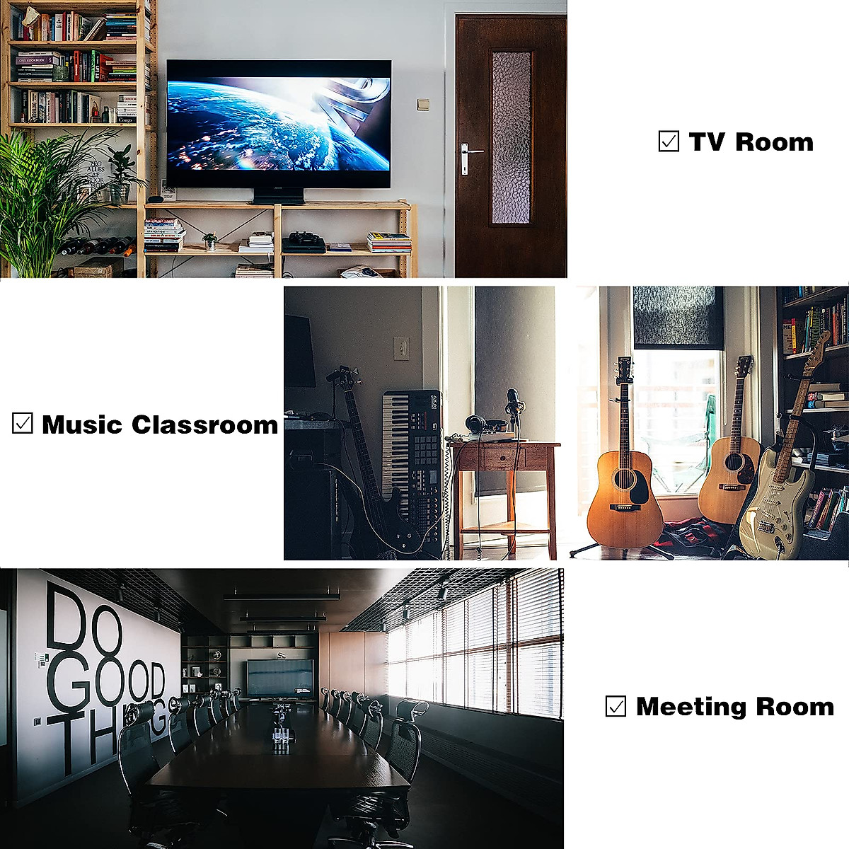 GoTiling Acoustic Panels Self-Adhesive Felt Decorative Soundproofing Panel Tiles, High Density Sound Absorbing Panels 9 Grids Pin Board, Acoustic Treatment for Home & Offices, 6 Pack, Light Grey