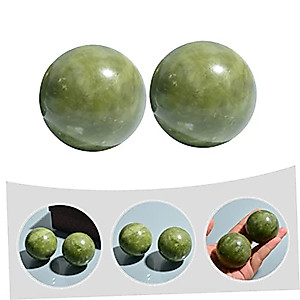 FOMIYES 2pcs Massage Handball Garnish Tools Skeeball Jade Baoding Balls Hand Exercise Balls Meditation Balls Health Exercise Balls Hand Rolling Balls Hand Exercise Rolling Balls