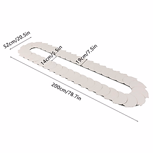 YIYIONCE 6.56ft 360° Manual Swivel Adjustable Dining Table Turntable Food Serving Train with 42 Trays, Rotating Food Train for Party & Catering (White&Cyan)| US Stock