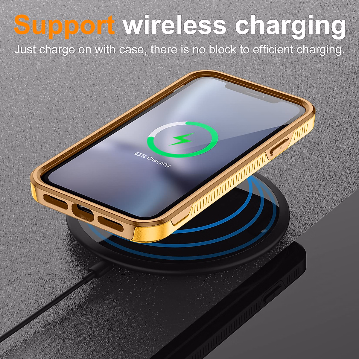 Lanteso for iPhone XR Case，[12FT Military Drop Protection] [with 2 pcs Tempered Glass Screen Protector] [Shockproof] Heavy Duty Protection Phone Case for iPhone XR 6.1 inch Yellow