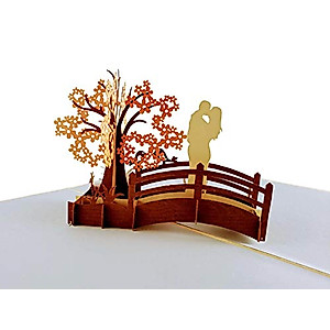 iGifts And Cards Happy 30th Anniversary 3D Pop Up Greeting Card -Soulmates, Celebration, Marriage, Being Together, Celebrate a Milestone, Pearl, Love Bridge, Congratulations, Romantic, WOW