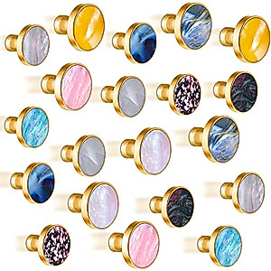 20 Pcs Brushed Gold Shell Decorative Wall Hooks Bathroom Towel Hook Hanger Cute Hat Hooks Brass Hanging Knobs for Walls Round Coat Hooks for Key Purse Girls Clothing Hotel Coat, 1 , 1.2 , Wall Mounted