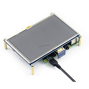 5 inch 800480 Resistive Touch Screen HDMI interface Raspbian LCD compatible with Raspberry Pi (Pi 2 3) Model B B+ A+ Video Photo Display System Module @XYGStudy
