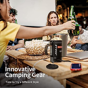 Stoke Voltaics Electric Kettle for Fast Boiling Hot Water Coffee Tea, Portable for Travel, Food Cooking possible at Campsite Hotel and Home, Popcorn Maker Function turns Camping with Joys