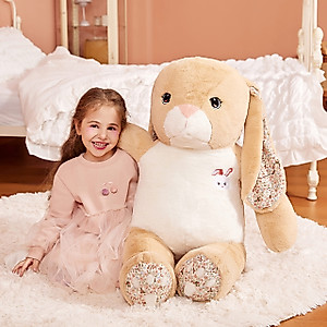 IKASA Giant Rabbit Stuffed Animal Plush Toy, 30" Large Cute Jumbo Bunny Toys for Kids Girls Boys Girlfriend