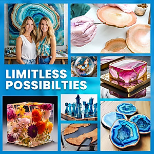 Epoxy Resin Art Resin Crystal Clear Formula- The Artist's Resin for Coating, Casting, Resin Art, Geodes, Tabletop, Bar Top, Live Edge Tables, River Tables- Non-Toxic -1 Gallon Kit