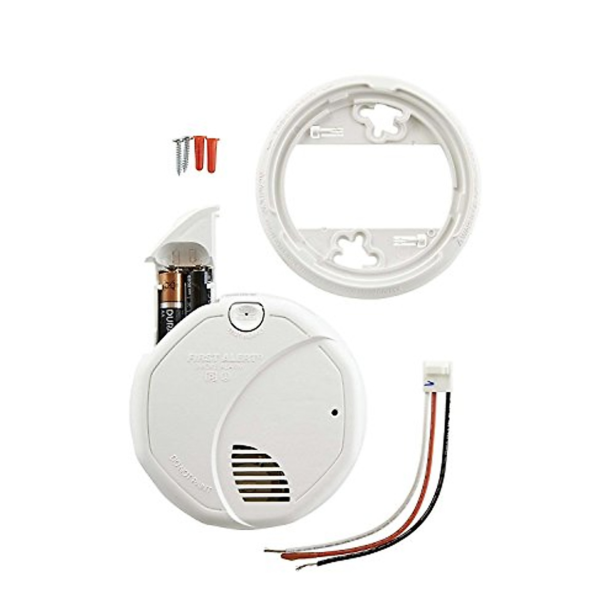 FIRST ALERT BRK 3120B-3 Hardwired Smoke Detector with Photoelectric and Ionization with Battery Backup, 3-Pack