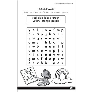 School Zone - My First Word Searches Workbook - Ages 5 to 7, Kindergarten to 1st Grade, Activity Pad, Search & Find, Word Puzzles, and More (School Zone Little Busy Book™ Series)