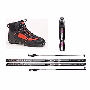 Whitewoods Junior NNN Cross Country Ski Package, 117cm - Skis, Bindings, Boots, Poles (35, 30-60 lbs.)