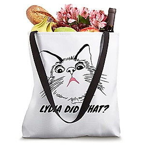 Funny Jane Austen Cat Lydia Did What? Pride and Prejudice Tote Bag