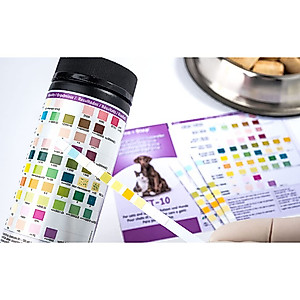 One Step Pet Urine Test Strips, 50 x Urinalysis Parameter Tests for Dogs, Cats, Vets & Animals. Accurate Testing for Veterinarians Detects UTI, Diabetes, Bladder, Kidney, Liver, SG, pH, Glucose