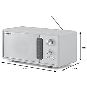 Crosley CR3037B-BK Harmony Modern Bluetooth FM Tabletop Radio, Black