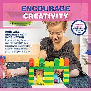 UNiPLAY Race Car Set, Building Block Car Toys for Cognitive Development, Motor Skills, Sensory Learning, Educational Toy for 3 Years Old and Up (39 Piece-Set)