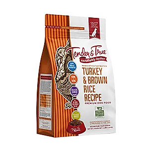 Tender & True Antibiotic-Free Turkey & Brown Rice Recipe Dog Food, 4 lb