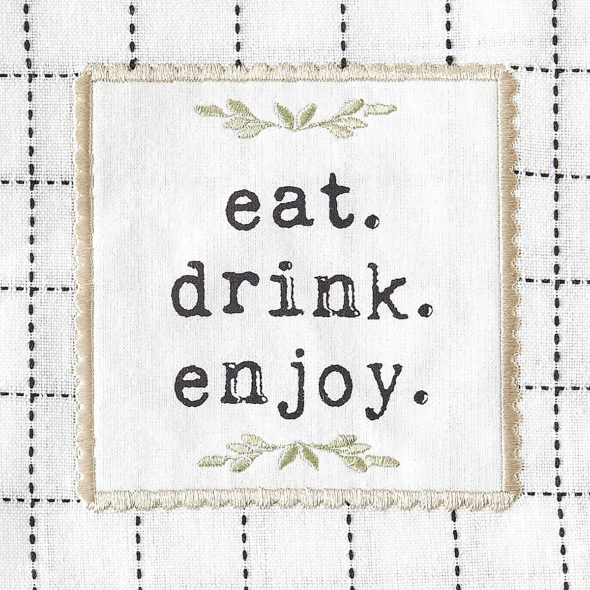 DII Home Sweet Farmhouse Kitchen Collection, Dishtowel Set, 18x28, Black, 4 Count