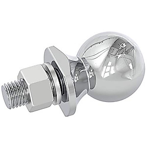 TCE ATRLY2002U Torin Trailer Hitch Ball, 2 Inch Diameter, 3 Ton (6,000 lbs), 1 x 2-1/8-Inch Shank