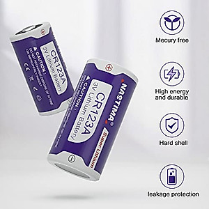 NASTIMA 12 Pack CR123A Battery, 3V Lithium Battery 1600mAh for Flashlight, Intelligent Instrumentation, Alarm Systems