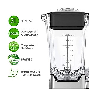 Blenders for Kitchen, Professional Countertop Blenders for Smoothies/Ice Shakes with 8 Adjustable Speeds 4 Preset Programs, 70Oz 1450W High Speed Commercial Blender, 30000RPM, BPA Free