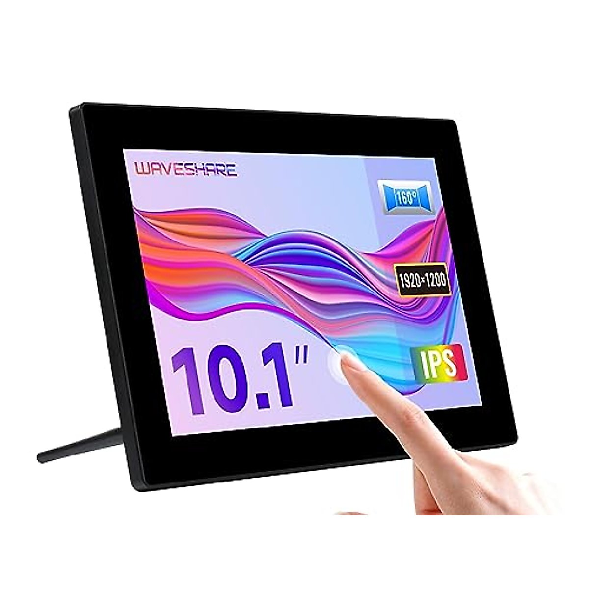 waveshare 10.1inch HD Capacitive Touch Screen LCD Compatible with Raspberry Pi 4B/3B+/3A+/2B/B+/A+/Zero/Zero W/WH/Zero 2W CM3+/4 1920×1200 Resolution HDMI IPS Supports Windows/Jetson Nano