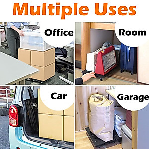 Furniture Dolly - Furniture Movers with Wheels, 16in-11in Moving Dolly 4 Wheels Heavy Duty, Small Flat Dolly Cart, Portable and Light Dollies, 1000lbs Capacity, 2 Pack, Grey