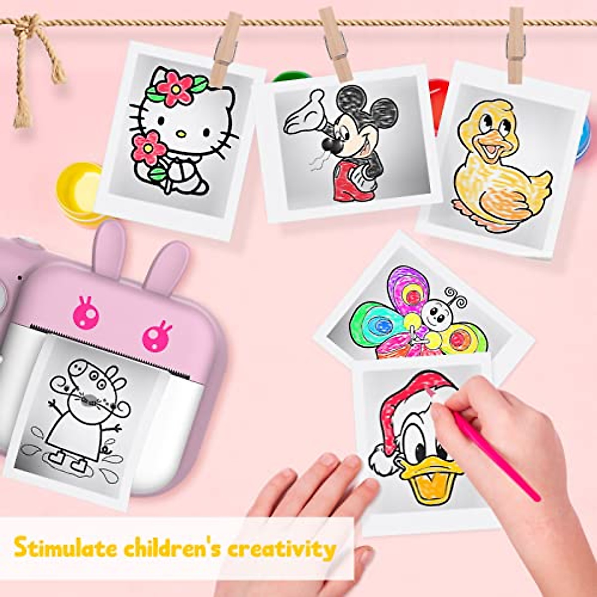 10 Rolls Camera Paper for Kidizoom Print Camera Paper Refill, 2.2x1 Inch BPA Free Kids Camera Paper Compatible with MINIBEAR/VTech/Dragon Touch Camera Refill Paper for Most Kids Instant Camera