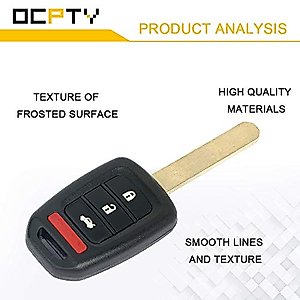 OCPTY 1 X Flip Key Entry Remote Control Key Fob Transmitter Replacement for Honda for Accord for Civic 1.8L 2.4L 2013-2015 4 Buttons
