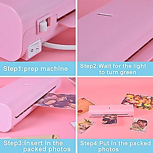 Inkuway 60 Pack Thermal Laminating Sheets Letter Size 9x11.5 for Sealed 8.5x11 Documents 4mil Thickness (9"x11.5x60)