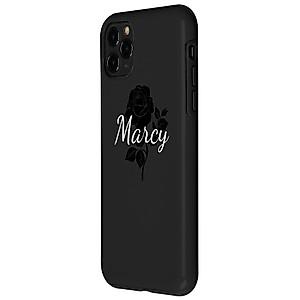 iPhone 11 Pro Marcy - Custom Black Rose Phone Cover Gray Personalized Case