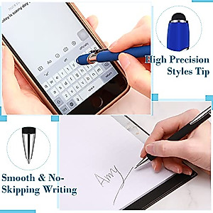 100 Pieces Stylus Pen 2 in 1 Ballpoint Pen with Stylus Tip Stylus Metal Pens Capacitive Stylus Ballpoint Pen for Touch-Screen Phone Tablet, Touchscreen Devices, Compatible with iPad iPhone Samsung