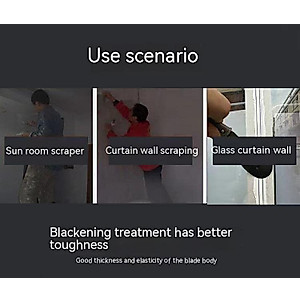 Sealant Caulking Tool Scraper 4-Piece Set, Carbon Steel Super Scraper, Gasket Scraper for Removing Carbon, Rust, Paint, Glue, Concrete Exterior Wall Scraper, Spatula for Sealing and Repairing Edges