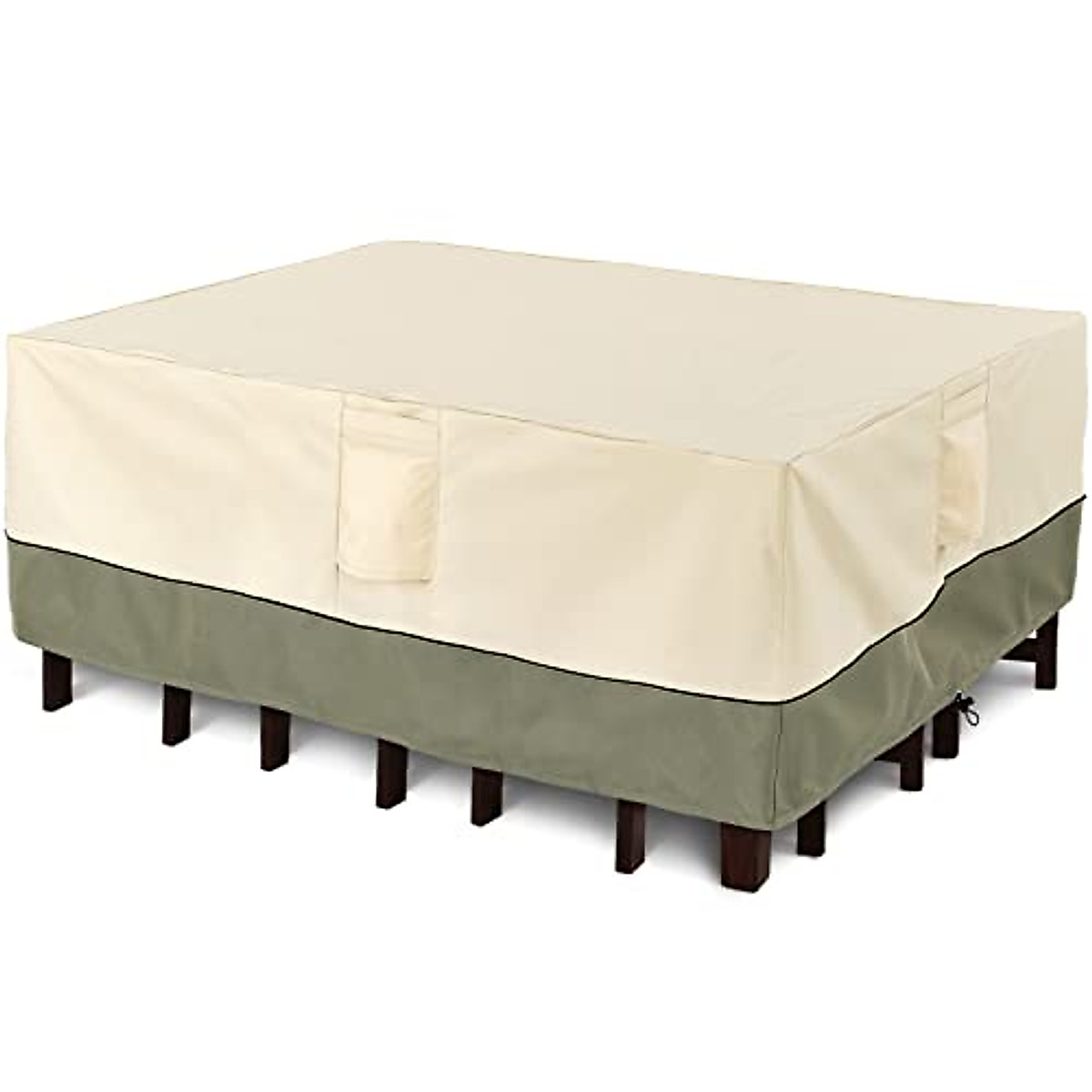 COSFLY Patio Furniture Covers Waterproof for Table and Chairs, Outdoor Table Cover Rectangular - Fits up to 90 x 64 x 28 inches (L x W x H)