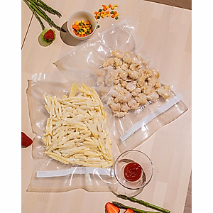 24/7 Bags- 100 Count, Gallon 11"x16" Vacuum Seal Precut Bags, Zero BPA, Heavy Duty, Freezer Safe, Compatible with All Vacuum Seal Machines for Sous Vide, Meal Prep