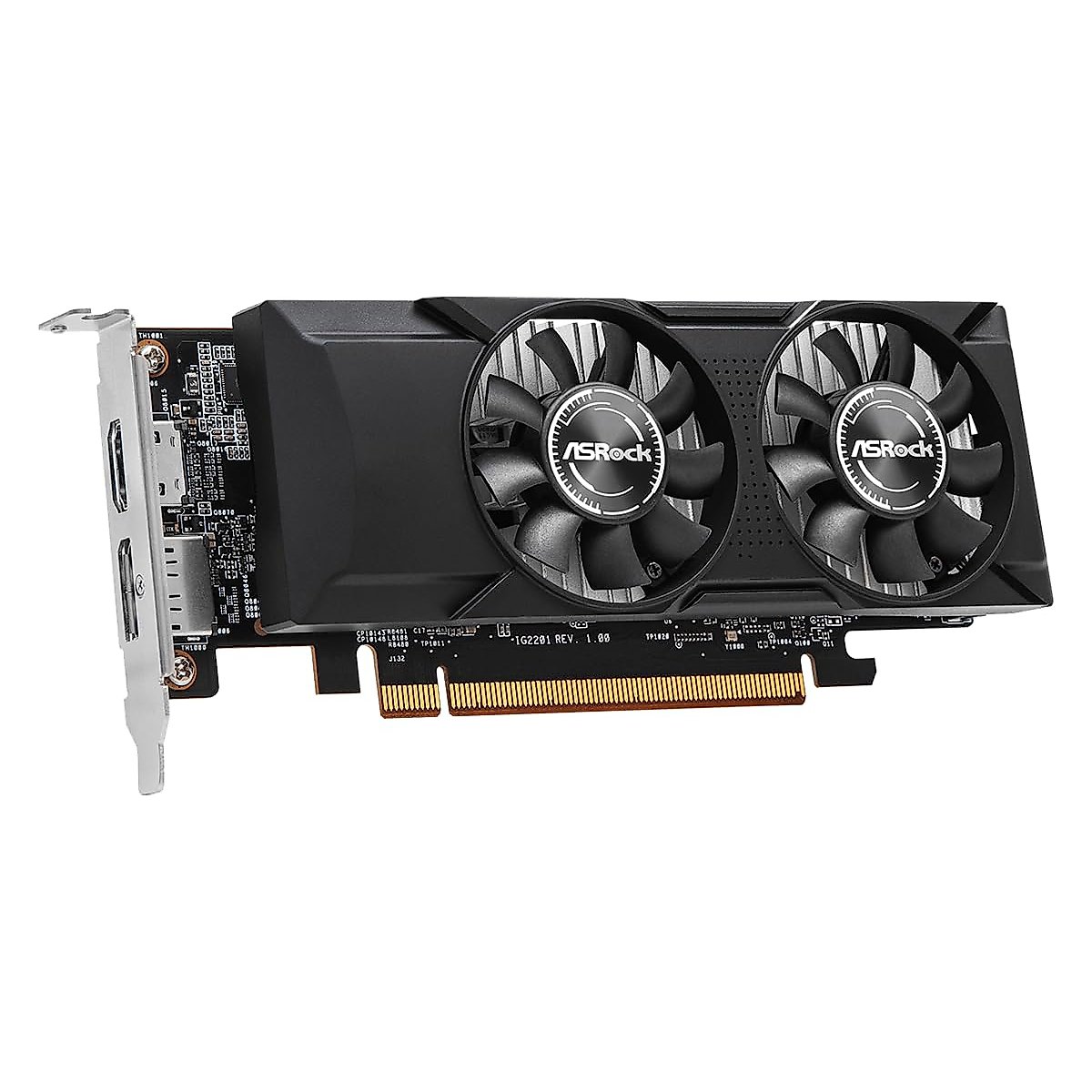 ASRock Low Profile Arc A310 4GB GDDR6 PCI Express 4.0 ITX Video Card A310 LP 4G 64-bit 0dB Silent Cooling Super Alloy Graphics Card 7680 x 4320 450W 15.5 Gbps