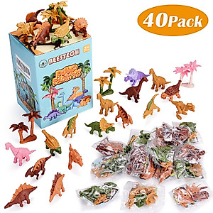 40 Pack DIY Dinosaur Toys, Dinosaur Party Favors, Goodie Bag Stuffers, Piñata Fillers, Teacher Treasure Box, Classroom Prizes, Dinosaur Toys for 3,4,5,6 Years Old Boys Girls (Random Color)
