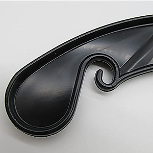 NAHANCO 2500BH Plastic Shirt/Dress Hangers with Black Swivel Hook, Heavy Weight, 17", Black (Pack of 100)