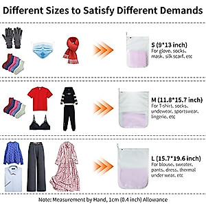 Vaadonazio 3pc L/m/s Durable Honeycomb Mesh Laundry Bags For Washing Machine, Laundry Mesh Bags For Delicates, Bras, Garment, Sweater, Undergarment, Socks, Lingerie, Underwear, Laundry Protection Bag