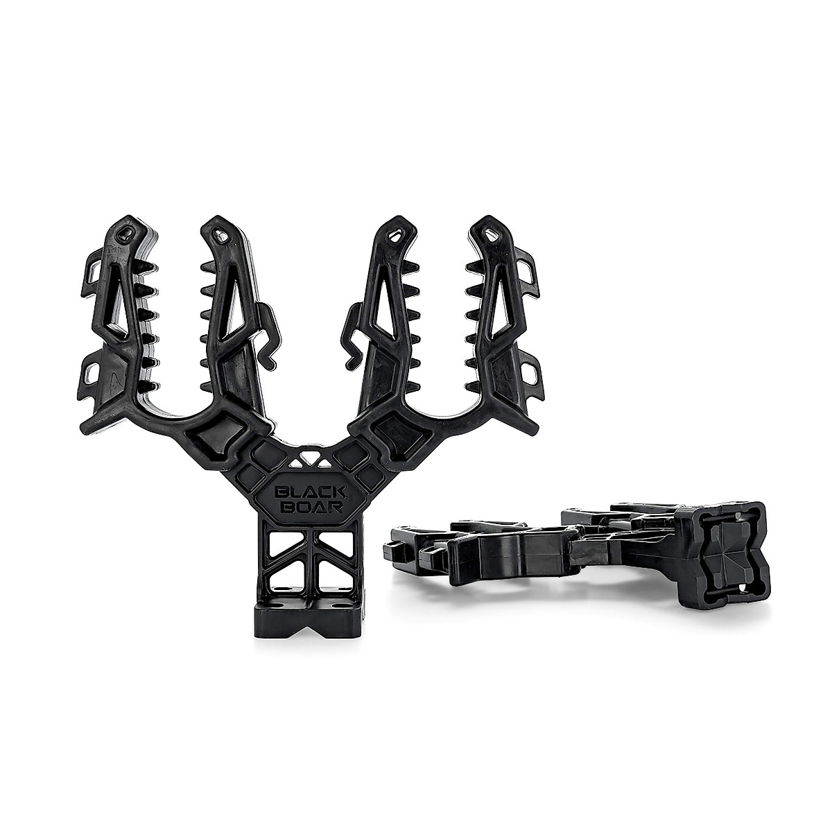 Black Boar UTV/ATV Double Gun & Tool Mount - Features Flexible Non-Marring Teeth for Better Grip - includes Rubber Base Plate Pads - Max Carry Weight of 15lbs (66030)