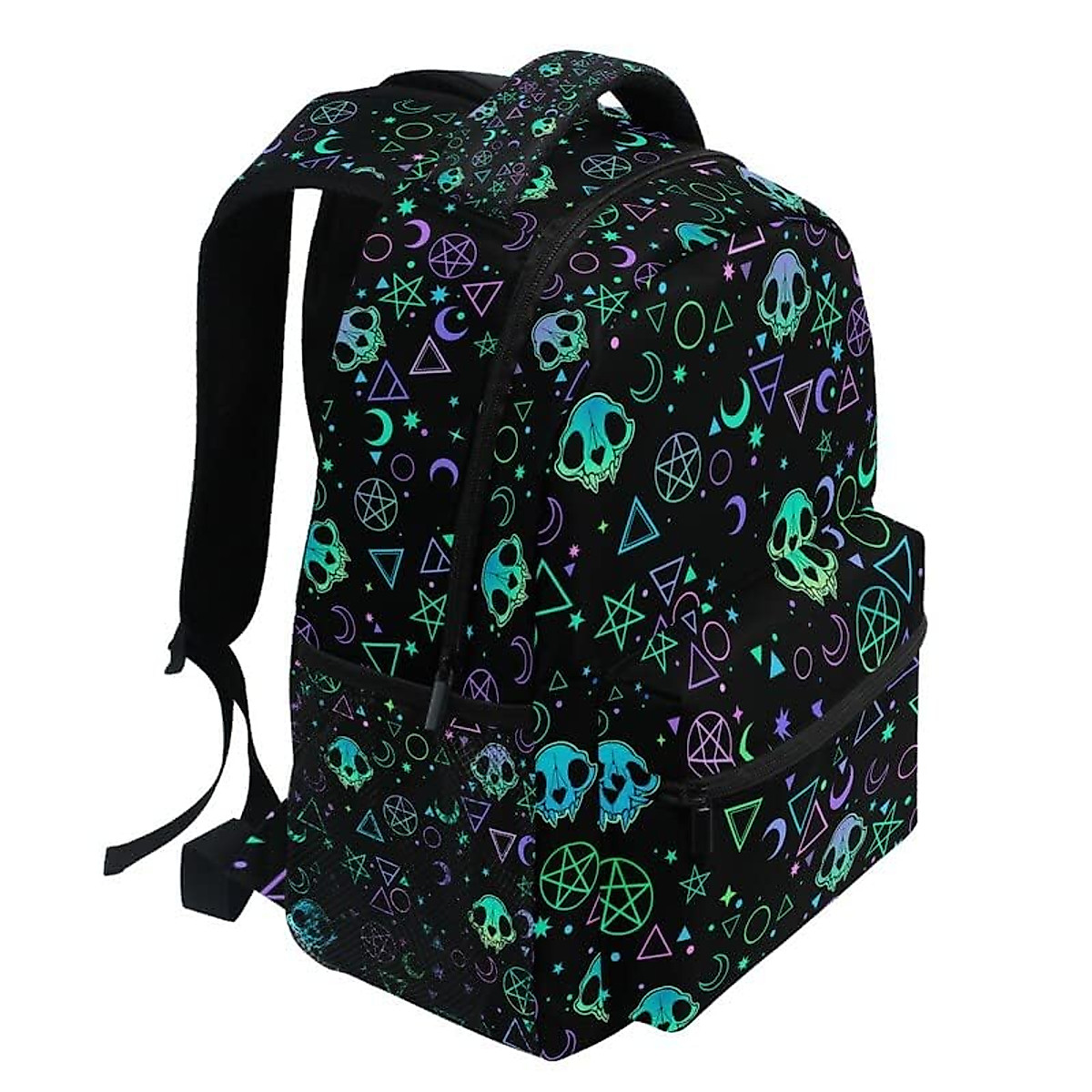 MNSRUU School Backpack Magic Skulls College Knapsack Laptop Rucksack Business Travel Computer Bookbags for Adult Teen One Size