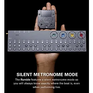 teenage engineering ZM-2 rumble expansion module accessory kit with silent metronome for OP-Z portable synthesizer and multimedia sequencer