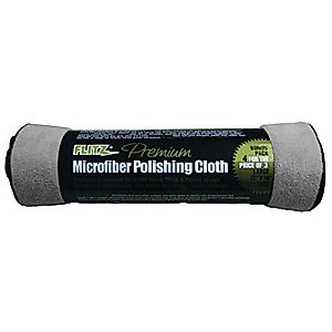 Flitz MC16164 Grey Thick 'n Thirsty 16" x 16" Microfiber Polishing Cloth