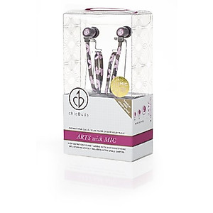 Chic Tangle Free Arts Earbud Headphones with Microphone - Camille