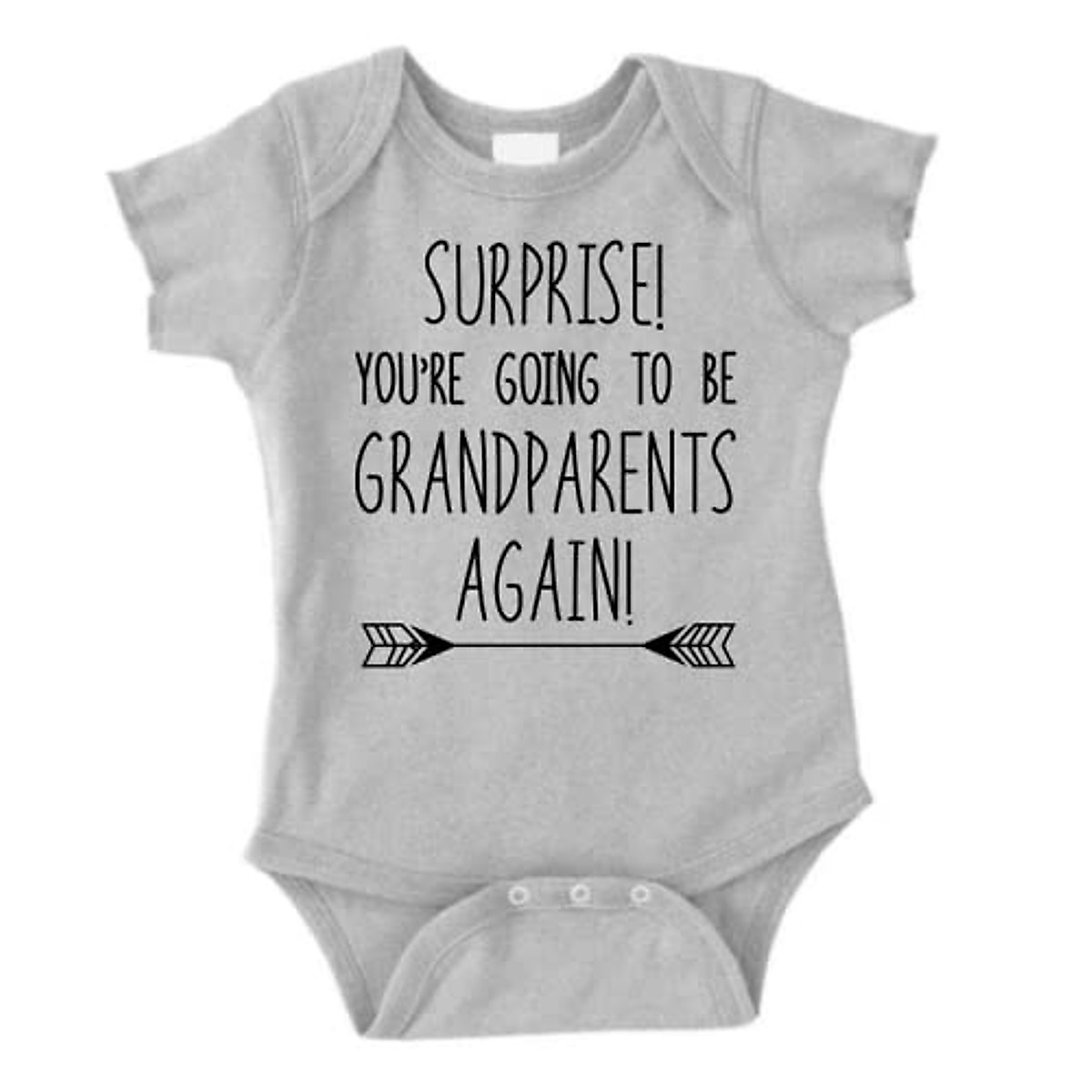 Pregnancy Announcement for Grandparents Size 0-3 Months: Your Going to Be Grandparents Again Baby Announcement for Family Romper Gray. Baby Boy Girl - Baby Announcement Onesie Baby Announcement Gifts