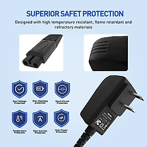 5V 1A Adapter for Andis Shaver AC Charger Power Cord, Compatible with 17150 TS-1 17220 17195 Profoil 17190 17165 17170 17205 17220 Lithium Titanium Plus TS-2 Replacement Pro Foil Shaver-5Ft