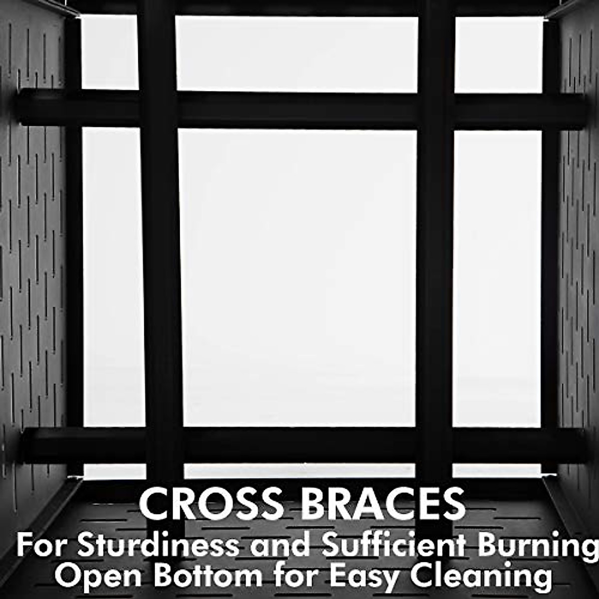 Yamadao 30 Inch 63 Gallon Ultra Thick Burn Barrel Burn Drum for Yard Waste Incinerator Barrel Burn Cage for Paper Leaf Trash Wood Backyard Bonfire (NO Bottom)