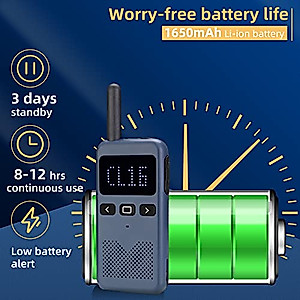 Retevis RB19 Walkie-Talkie, Hands Free Portable Rechargeable Two Way Radio 6 Pack with 6 Way Multi Charger, 1650mAh Battery, LCD Display, 2 Way Walkie Talkies for Adults Office School Dental