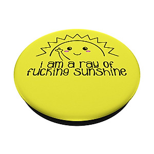 I am a Ray of Fucking Sunshine Middle Finger PopSockets Grip and Stand for Phones and Tablets PopSockets Standard PopGrip