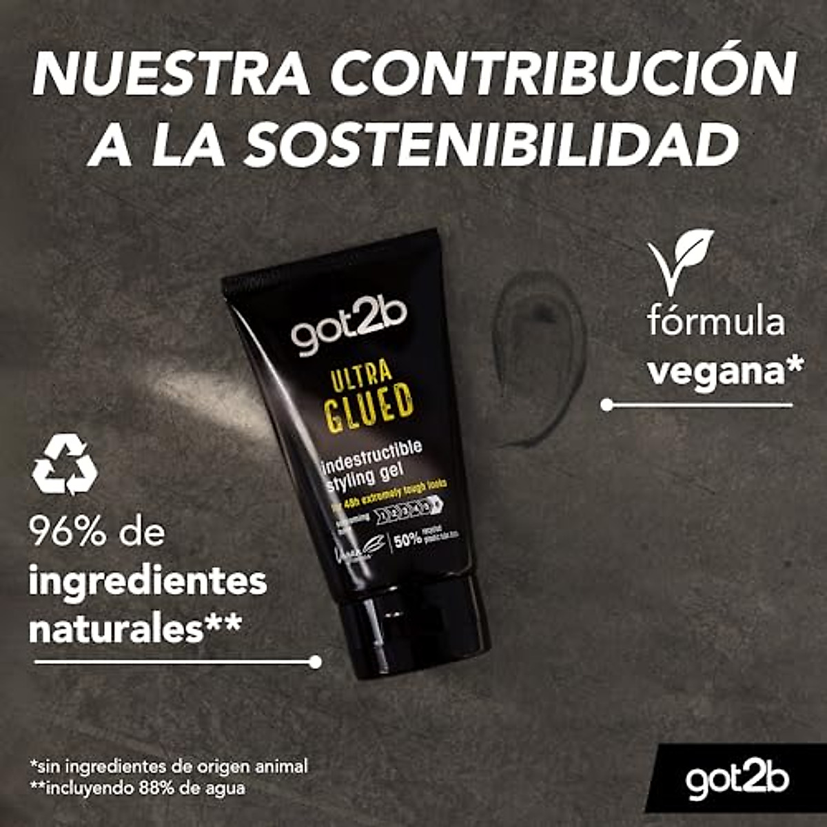 Got2b Ultra Glued Invincible Styling Hair Gel, 6 Ounce