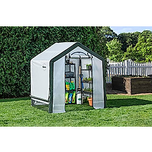 Miracle-Gro 6' x 4' x 6' All-Season Indoor/Outdoor Backyard Garden Greenhouse and Compact Waterproof Plant Shelter, Translucent
