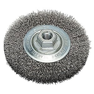 Bosch 2608622100 Wire Wheel Crimped Wire, 0.5mm Steel, 115mm x M14, Silver