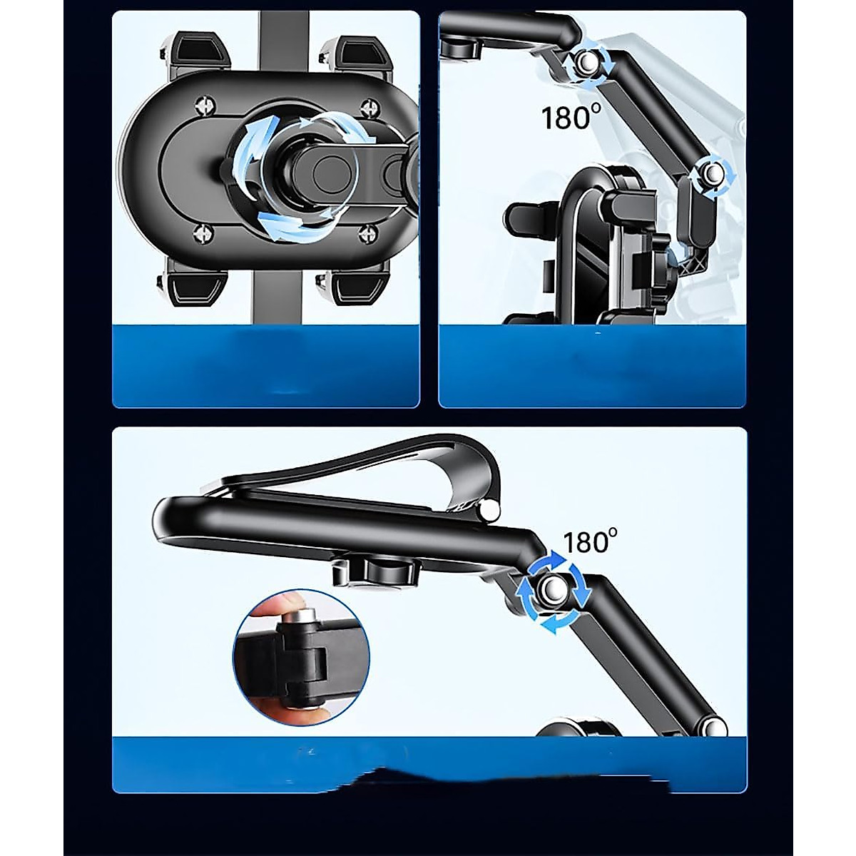 Kevaby Phone Holder-Kevaby Rotatable and Retractable Car Phone Holder,Sun Visor Phone Holder for Car, Multifunctional 360,Rotatable and Retractable Car Phone Holder Visor,Multifunction Holder (B2)